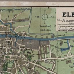 Stadtplan von Elbing 1:10.000 (1907) - Landkartenarchiv.de